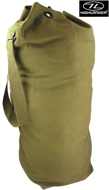 Military Combat Army Kit Shoulder Duffle Bag Green Black Canvas Mixed ...