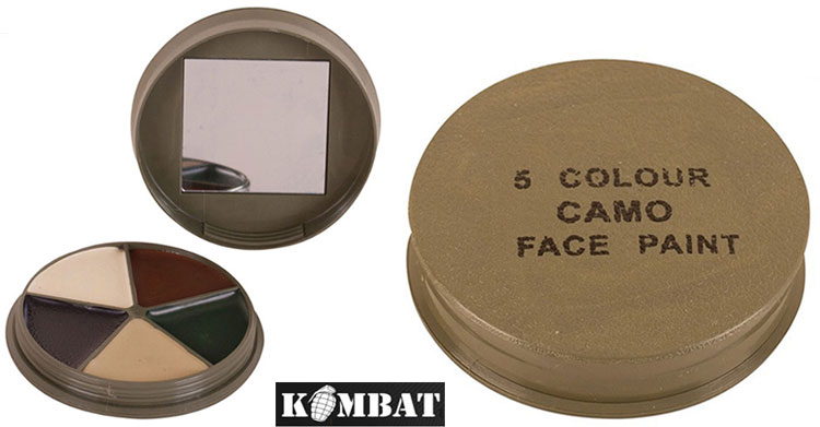 Army Combat Military 5 Colour Camo Cream Face Paint Sniper Camouflage ...