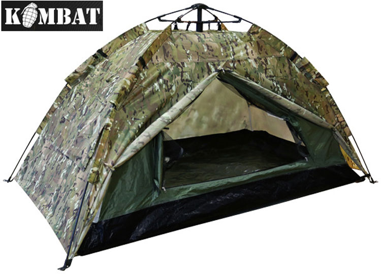 Automatic Army Military 2 Man Combat Tent Dome Camping BTP Camouflage ...