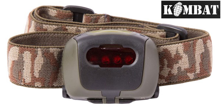 Army Combat Military 4 LED Headlamp Camping Work Head Torch + Red ...