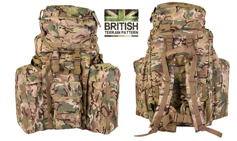 Full Size British Military Army Combat Rucksack Bergen 120L BTP Pack ...